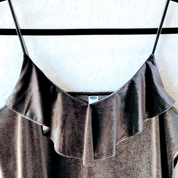 Old Navy | Tops | Slate Gray Velvet Ruffle Trim Camisole | Poshmark